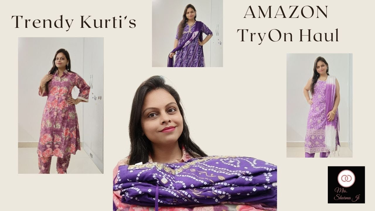 Best Party Wear Amazon Trendy Kurti Try-on Haul | Latest Fashion Finds ...