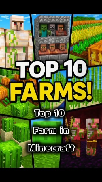 Top 10 farms that you must build in Minecraft #minecraft#gaming #views ...