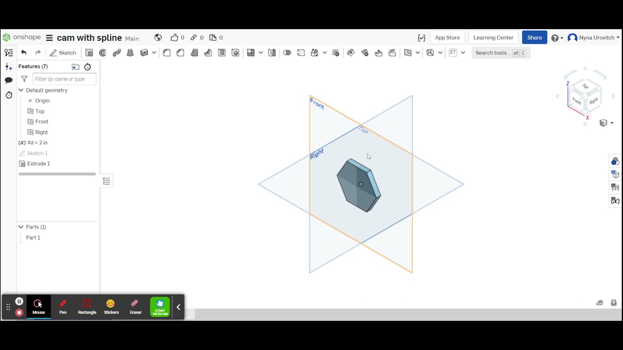 Automata - Cam with spline - Hex or Pear - YouTube