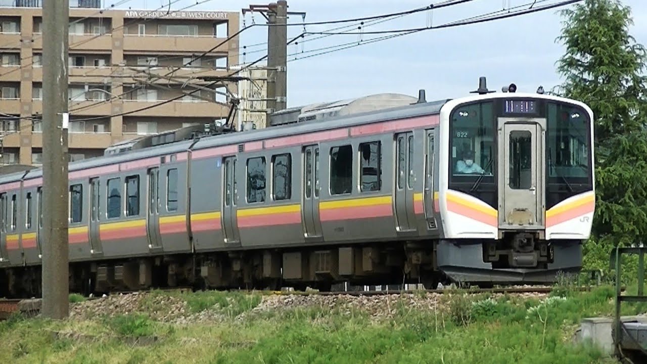 E129系B22編成 信越本線上り普通444M 新潟→長岡 - YouTube