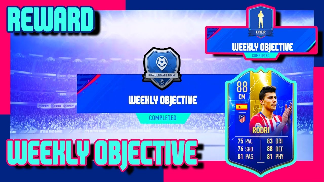 FIFA 19 - TOTS Rodri - Weekly Objective - YouTube