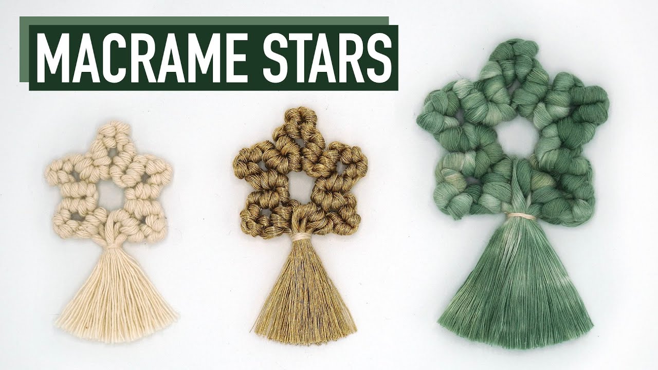 DIY Macrame - Christmas Stars/Star Ornaments New Technique/Method using ...