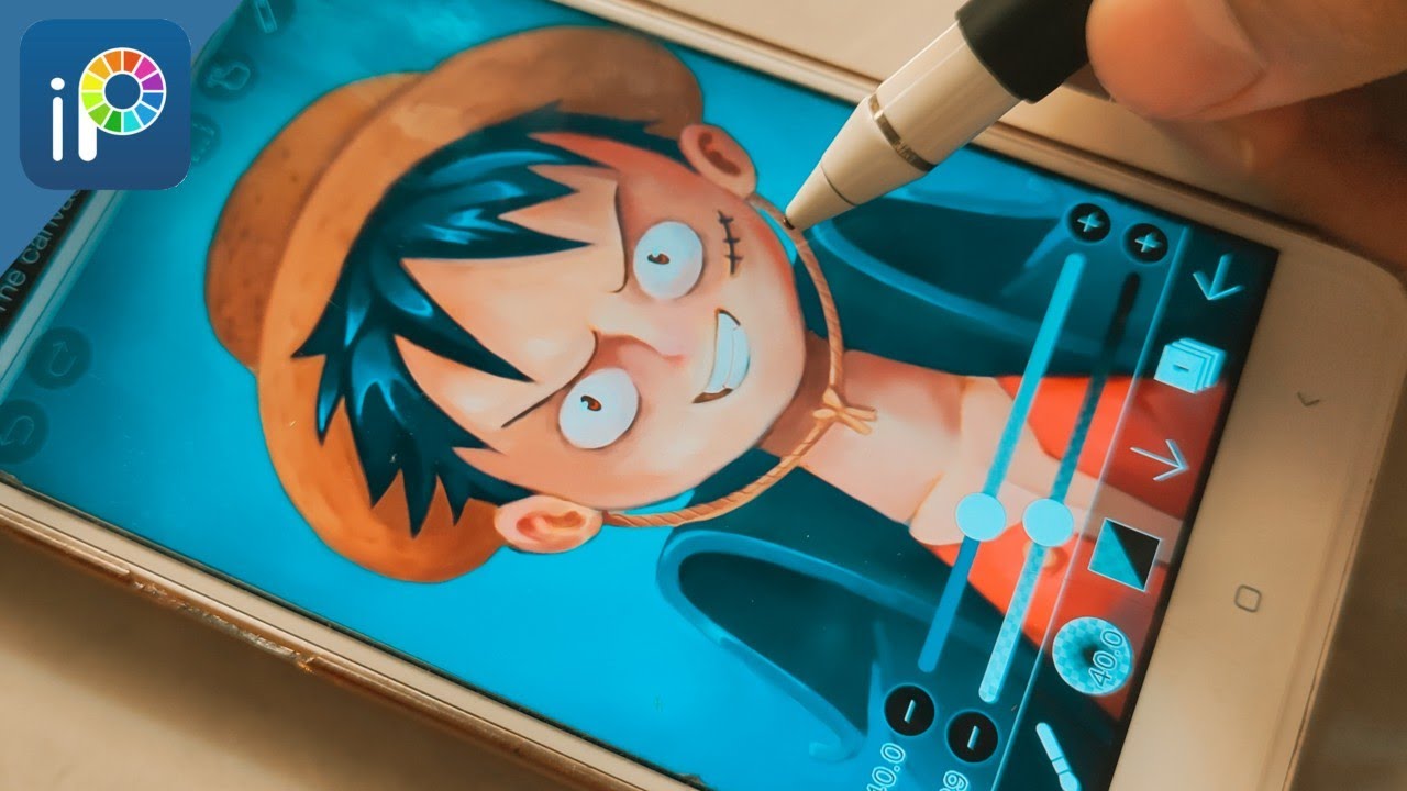 Drawing on IbisPaint : Monkey D. Luffy - One Piece - YouTube
