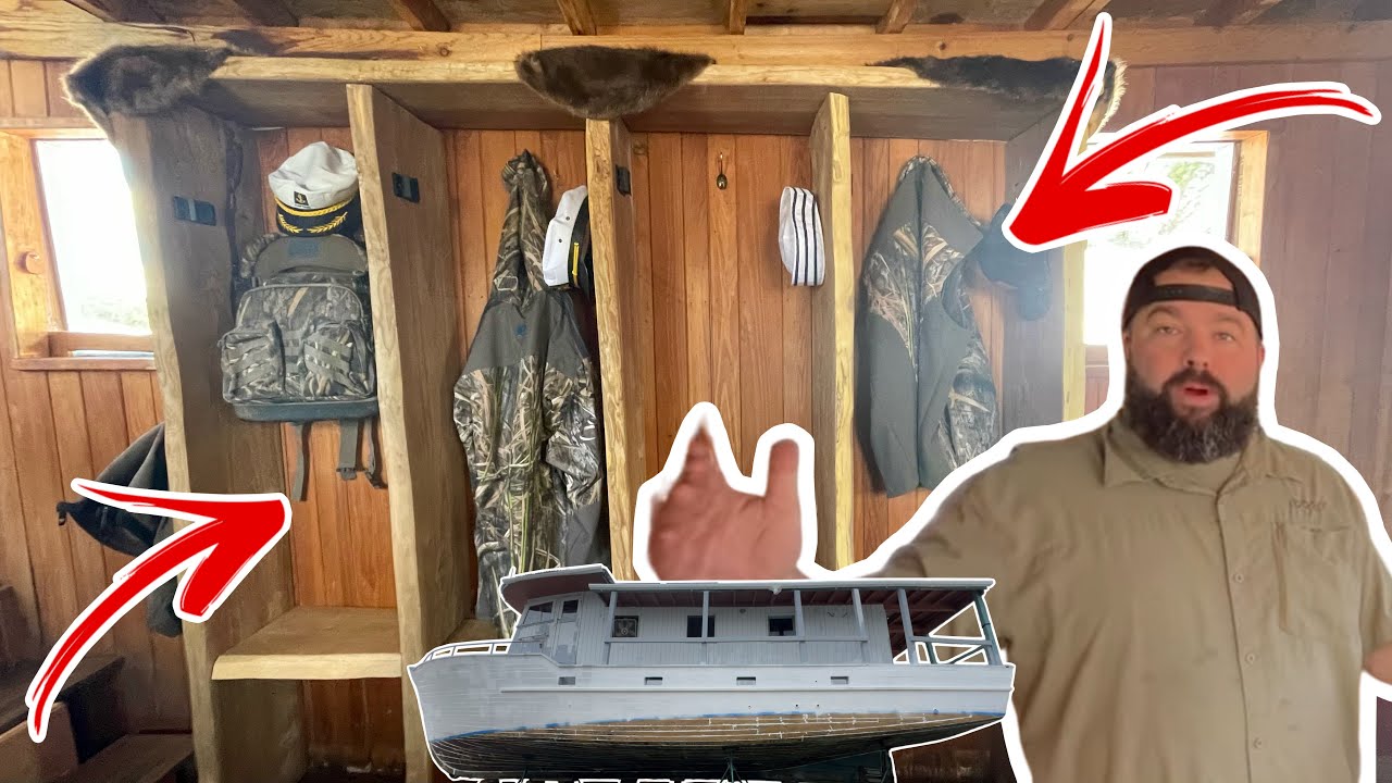 EPIC Duck Camp Lockers built in the House boat! (Duck Camp House Boat ...