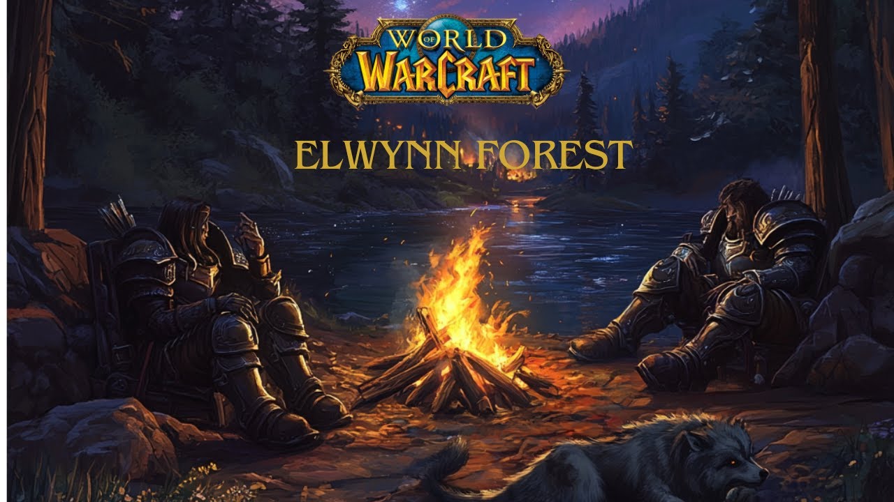 Orcs & Wolf by the Fire: Relaxing Elwynn Forest Music & Campfire Sounds ...
