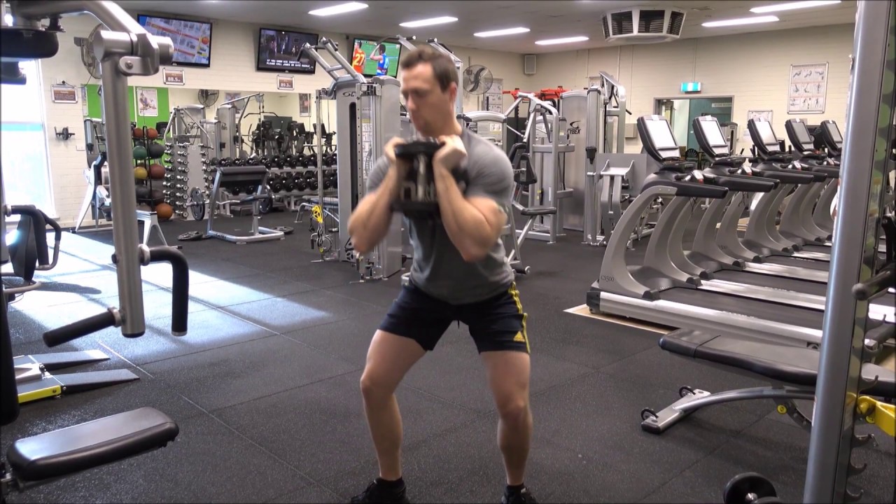 How To: Dumbbell Goblet Squat - YouTube