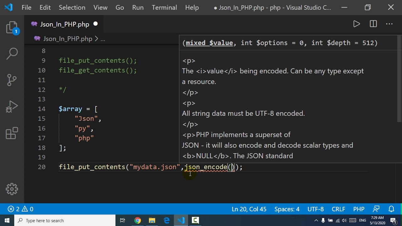 Json data php arabic #5 - YouTube