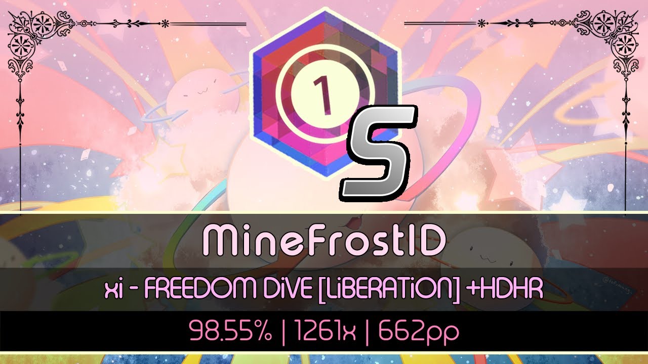 「🔘 osu!」MineFrostID | xi - FREEDOM DiVE [LiBERATiON] +HDHR - YouTube