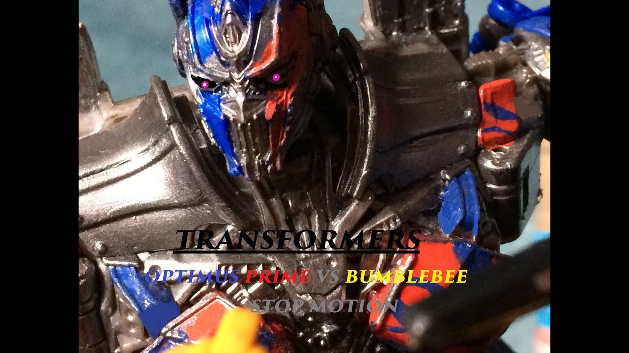 SPOILER Transformers the last knight optimus vs bumblebee stop motion ...
