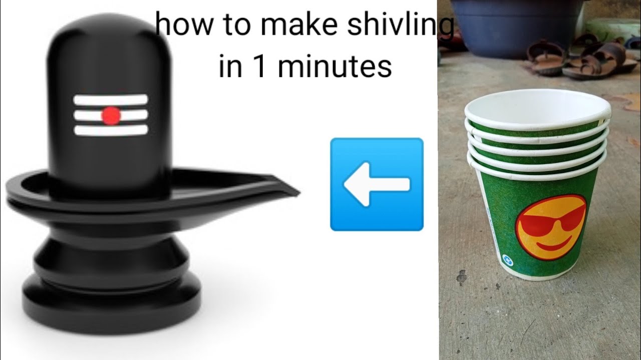 how to make shivling with paper cups in 1 minute - YouTube
