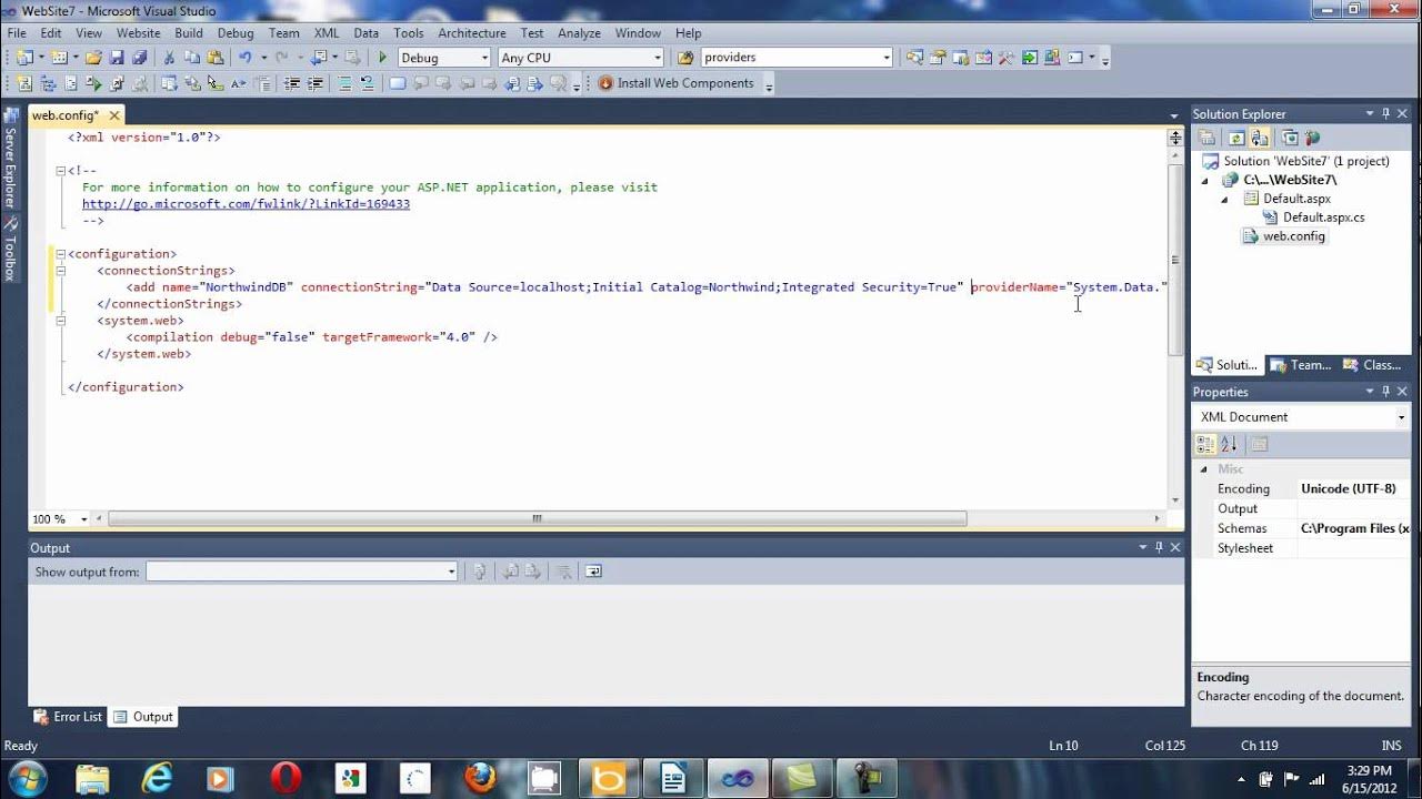 ASP.NET Configurations: Add and Retrieve Connection String - YouTube