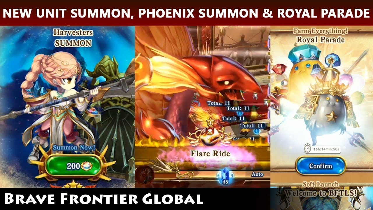 New Unit Cicely Lars Summon, Phoenix Summon & Royal Parade (Brave ...