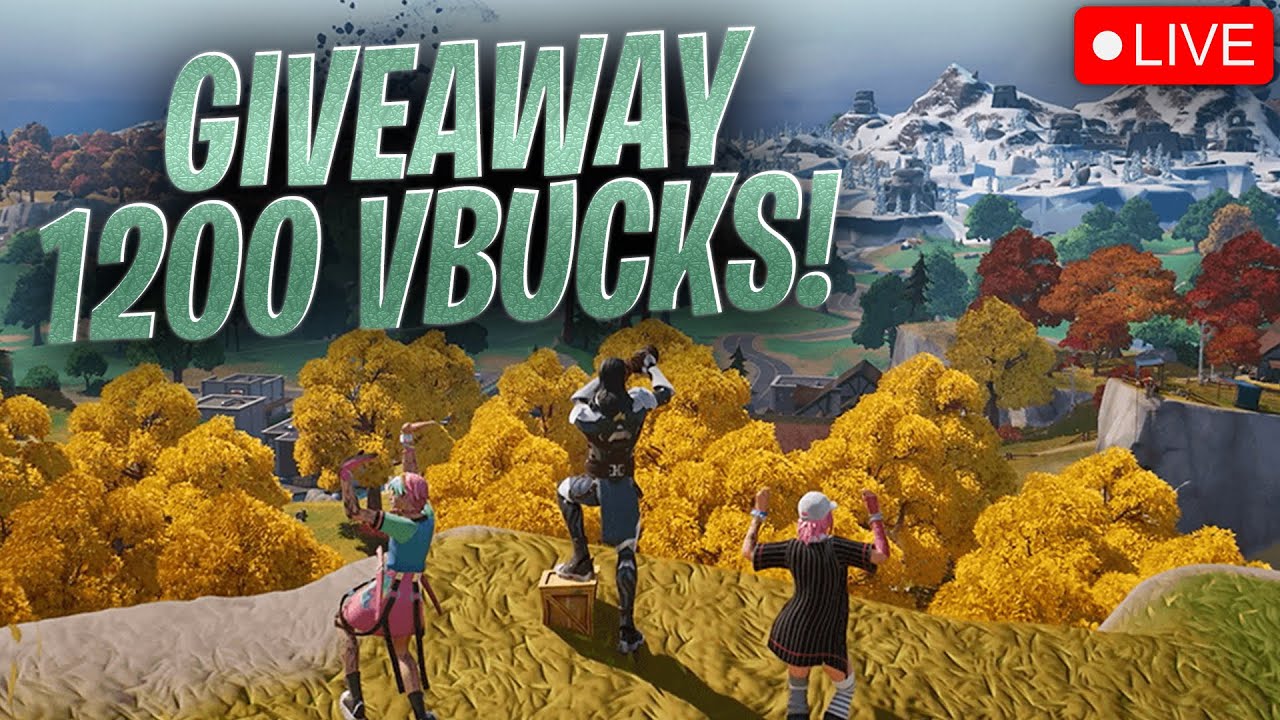 GIVEAWAY GIFT 1200 VBUCKS! Aproape 1k pe Twitch! :O - Live Fortnite ...