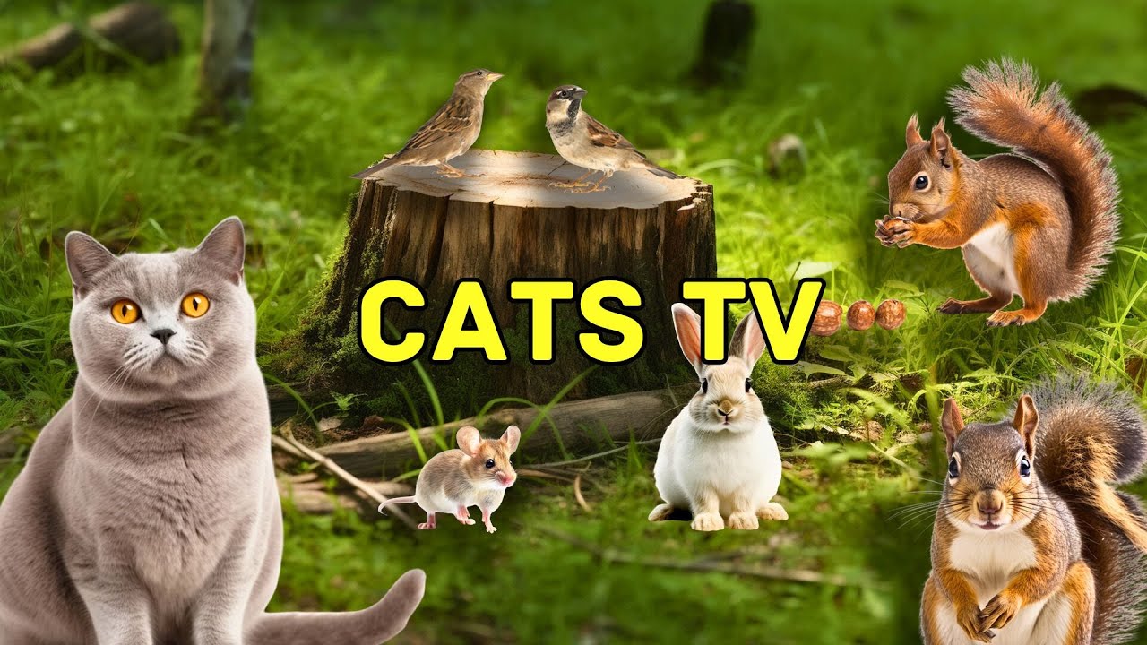 Cat TV for Cats to Watch - Relax with Birds and Squirrels, 1 hours ...