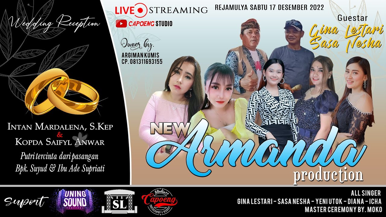 🔴 Live Streaming NEW ARMANDA The Wedding Intan Mardalena, S.Kep & Kopda ...