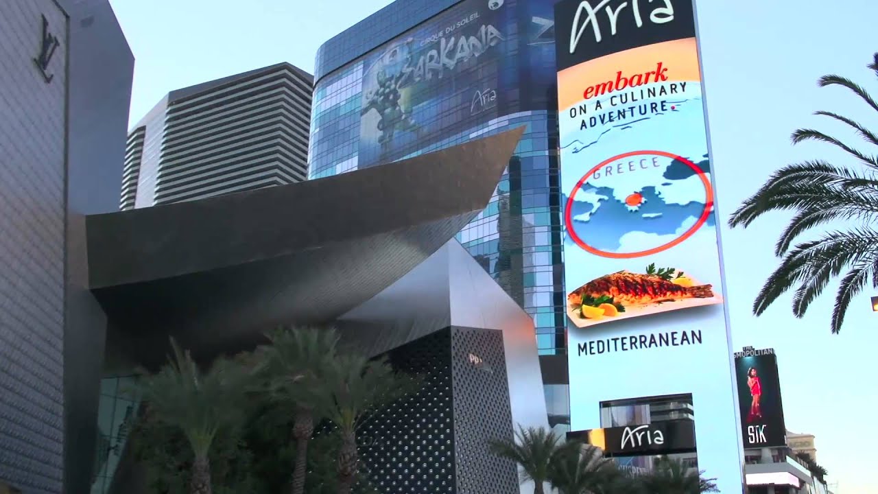 Mega Sign at the Aria Resort & Casino, Las Vegas, NV - YouTube
