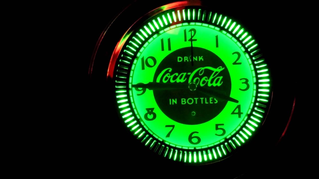 Vintage Coca Cola Neon Spinner Illusion Motion Clock - YouTube