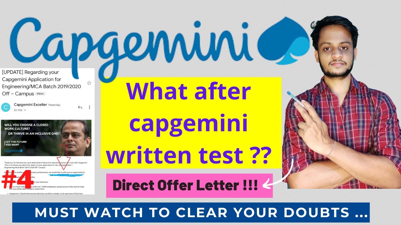 What After Capgemini Written Test 2021 ?? | Direct Offer Letter After ...