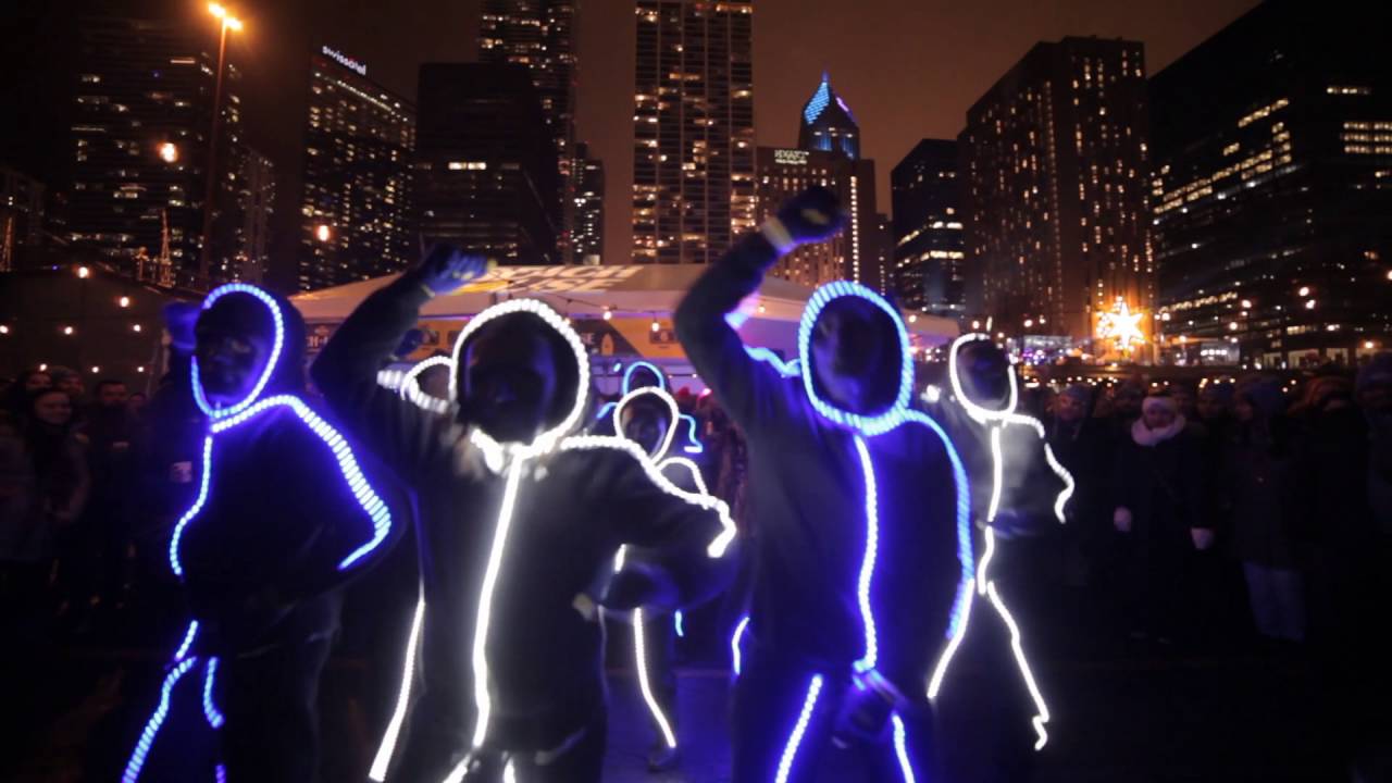 [BookAFlashMob.com] Light Suit Flash Mob for Coors on New Years Eve ...