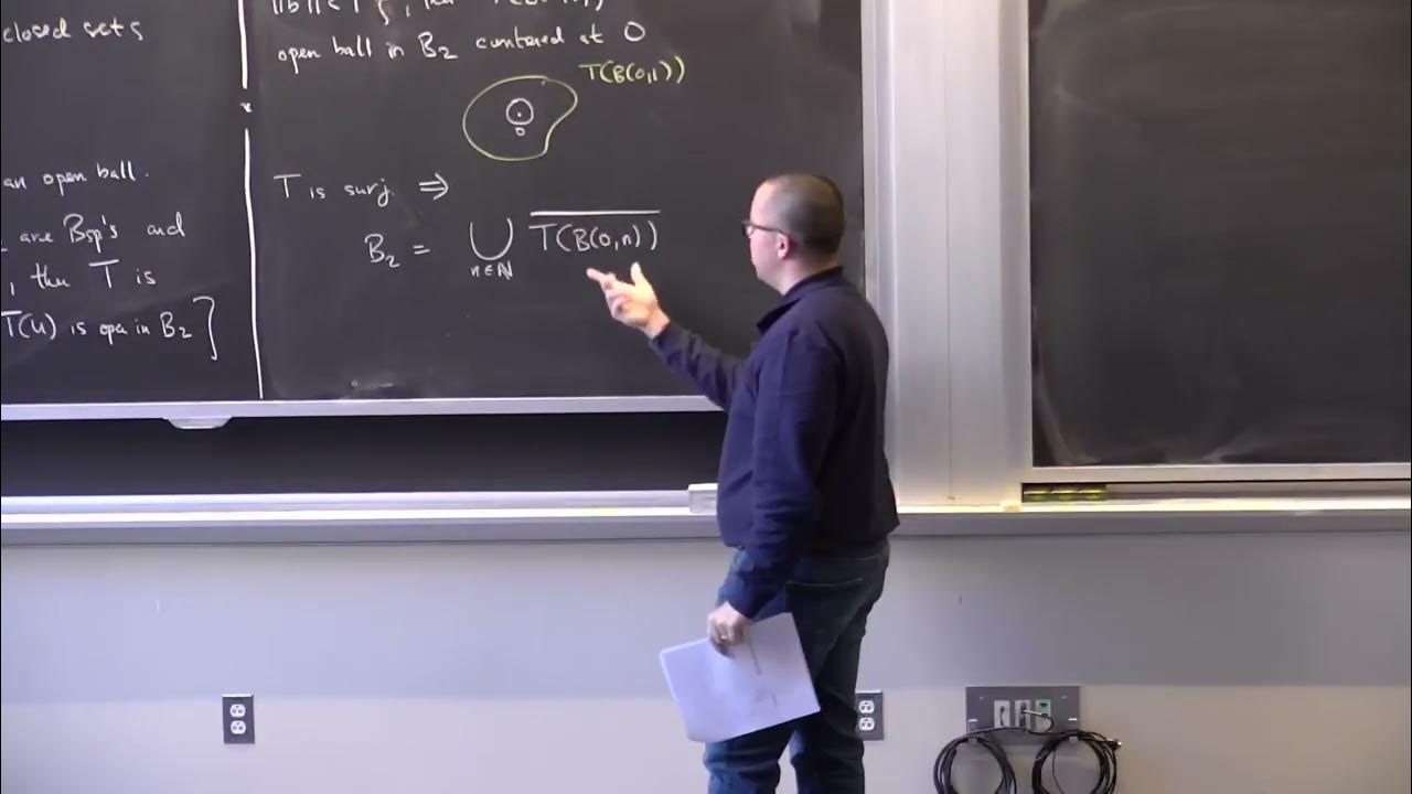 Lecture 4: The Open Mapping Theorem and the Closed Graph Theorem - YouTube