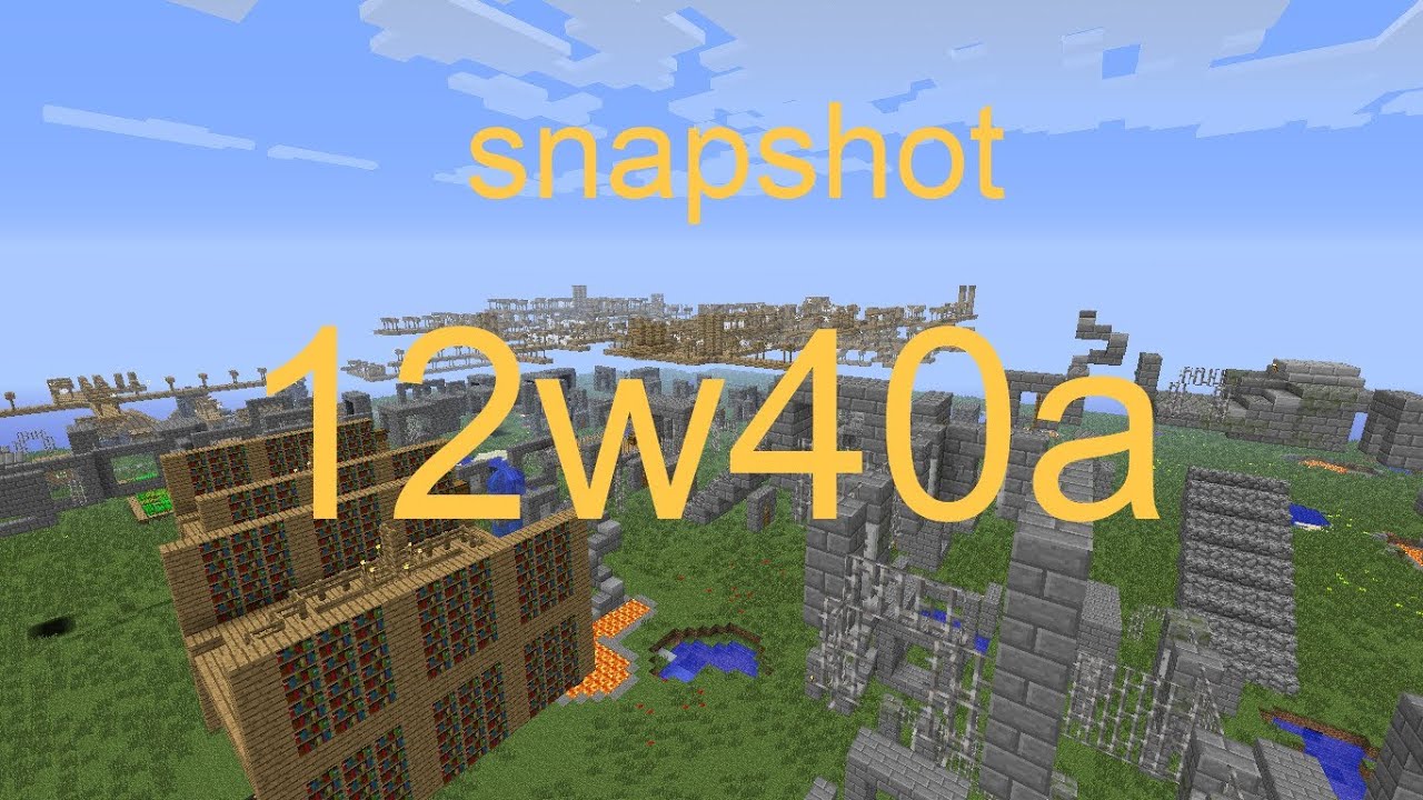Minecraft: Snapshot 12w40a - YouTube