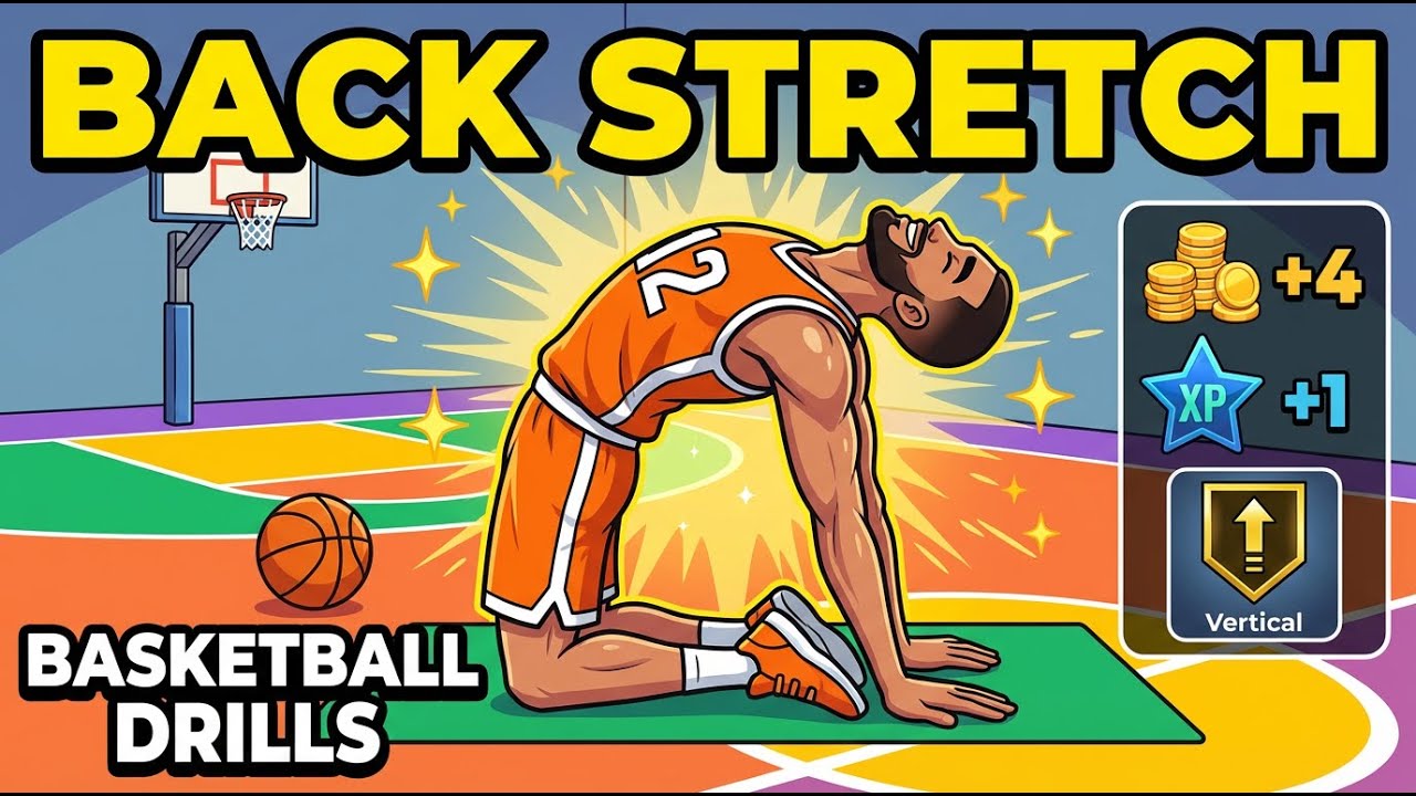 Basketball Drill 🏀 Back Stretch - Increase Vertical Leap | Basketball ...