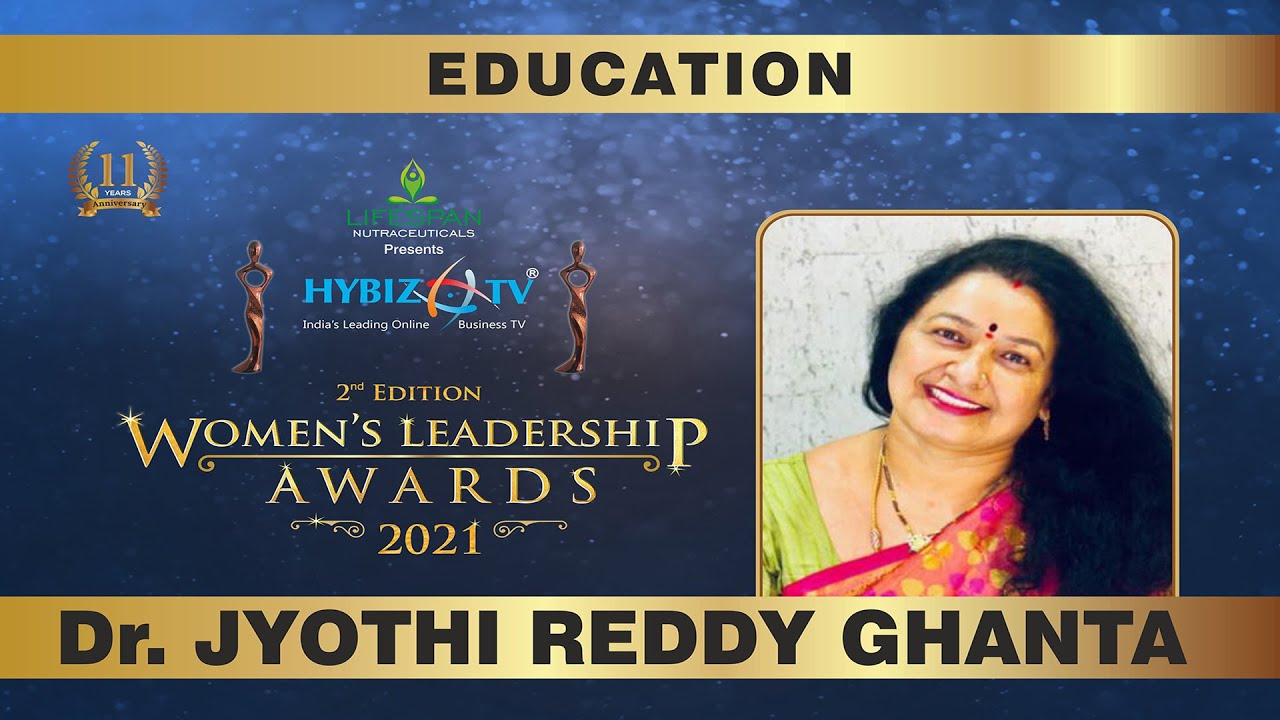 Dr. Jyothi Reddy Ghanta - Education Category || Hybiz Tv Women's ...
