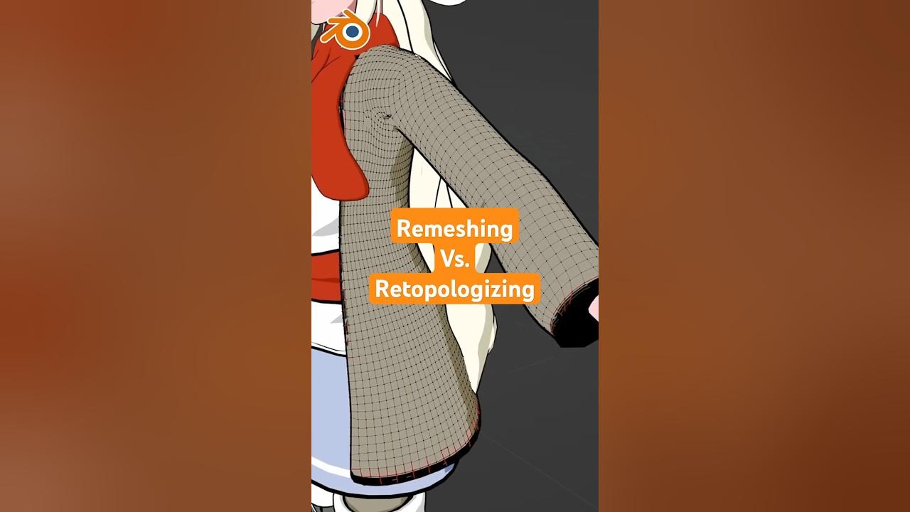 Remeshing is NOT Retopologizing! (Blender) #shorts - YouTube