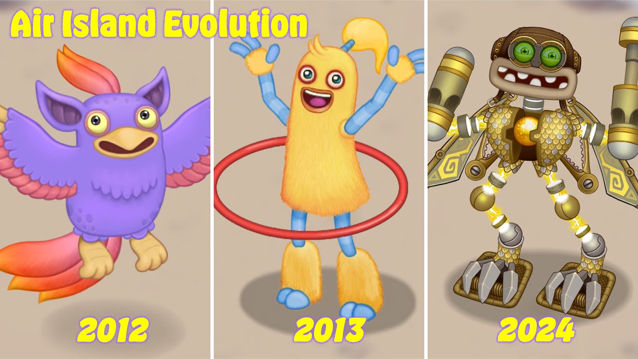 The Evolution of Air Island - Full Song | My Singing Monsters - YouTube