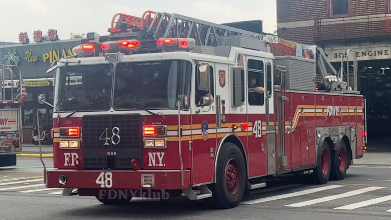 FDNY Ladder 48 Acting Ladder 151 Responding from 151’s Quarters for a ...