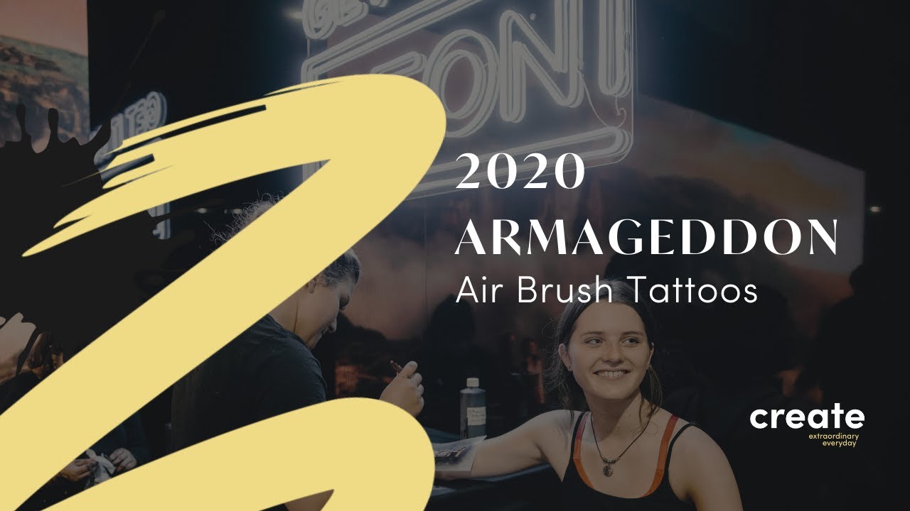 Airbrush Tattoos Auckland Armageddon 2020 - Brand Activation - YouTube