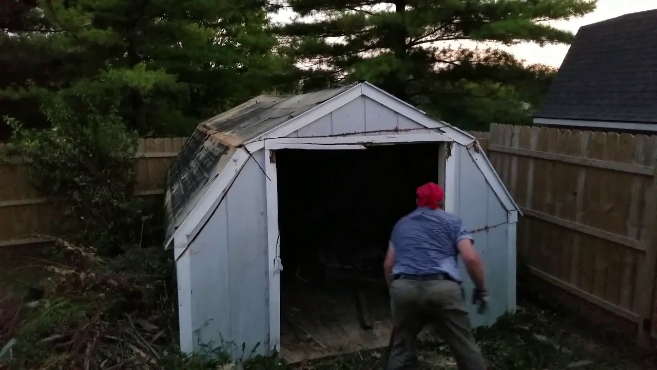 Backyard Shed Demo - YouTube