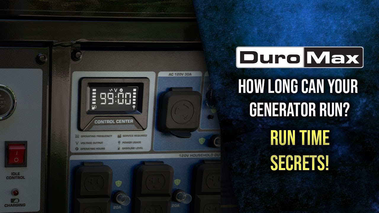 How Long Can Your DuroMax Generator Run? Tips for Continuous Operation ...