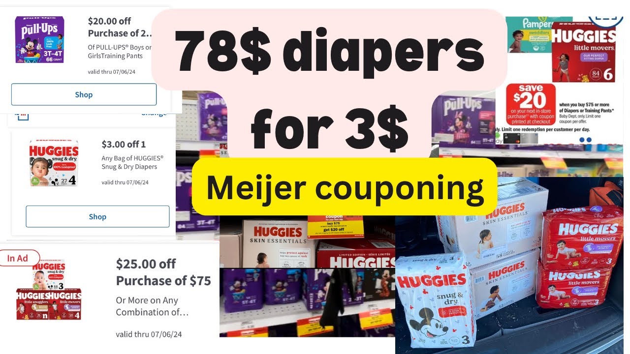 Couponing for Diapers..Diapers deal at Meijer - YouTube