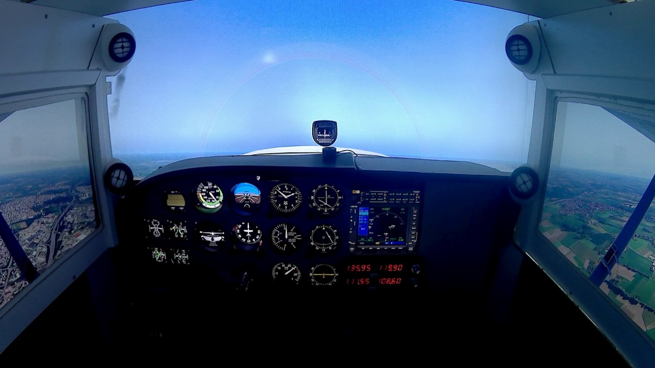 Cessna home cockpit - AI flight with modded Saitek Radio Panel - YouTube