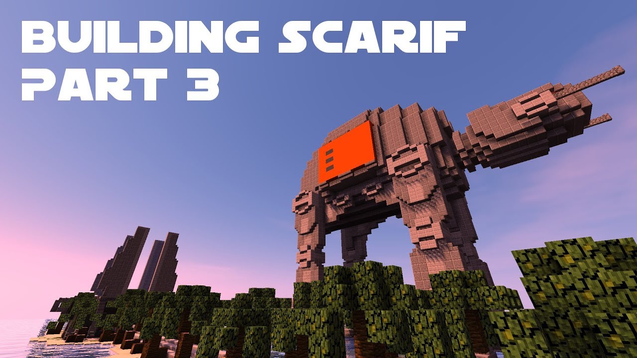 Building Scarif in MINECRAFT Part 3 - AT-ACT (and some off-camera ...