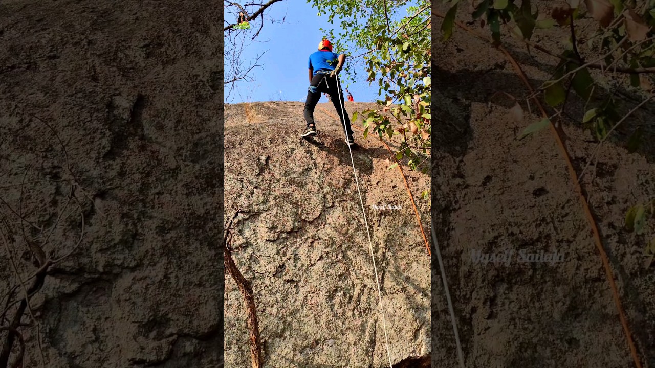 Rock Climbing & Rapling #adventure #rapling #shorts - YouTube