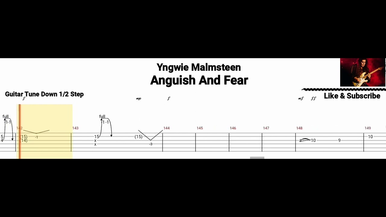 Yngwie Malmsteen - Anguish And Fear ( Tab Guitar ) - YouTube