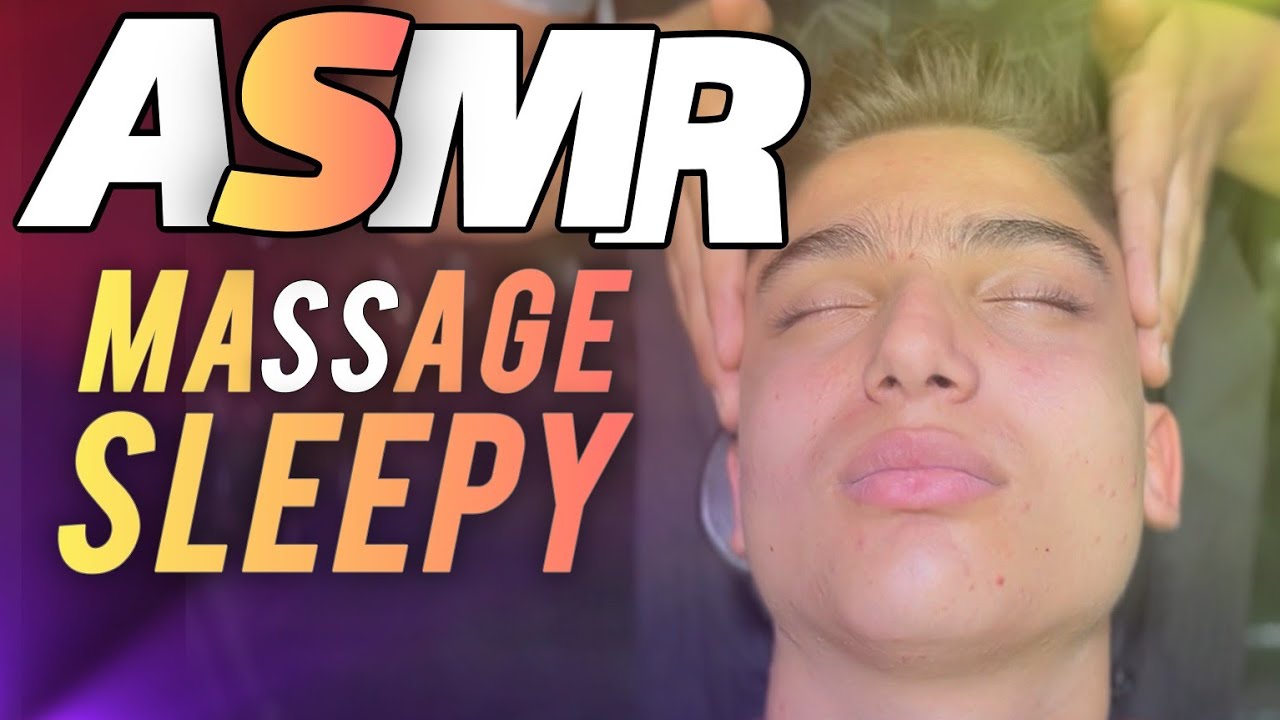 Asmr/Relaxing Head and Face Massage and Side Part Hairstyles - YouTube