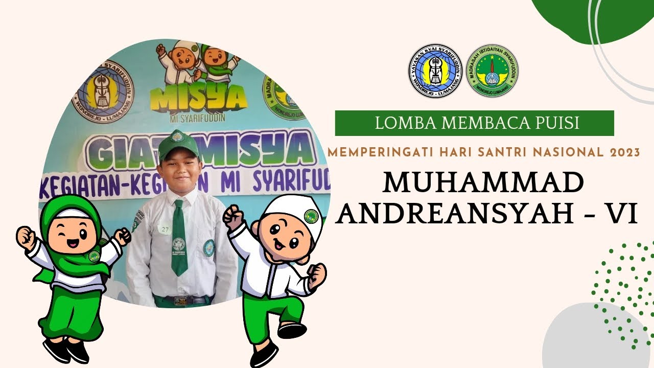 M. Andreansyah - VI "Santri Nusantara" - YouTube