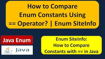 Defining Constructor and Method in Java Enum - enum SiteInfo | Java enum | enum in Java - YouTube