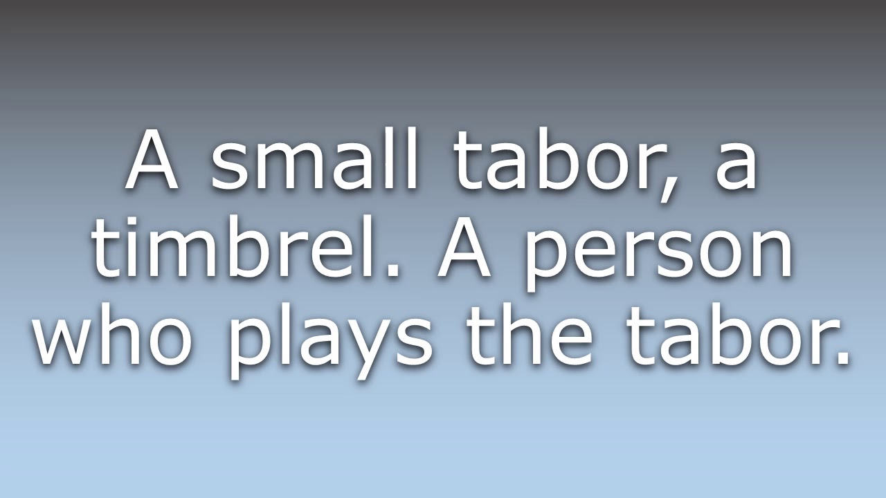 What does Tabret mean? - YouTube