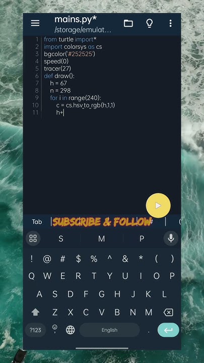 Triangular Melodies Of Colorful Curves πΆπΊ Shorts Reels Coding Pydroid3 Computerlanguage