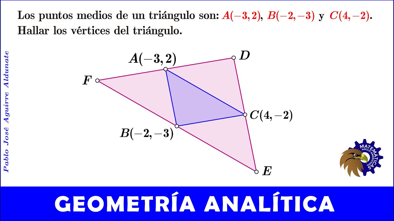 Hallar Los V rtices De Un Tri ngulo Dados Los Puntos Medios De Sus