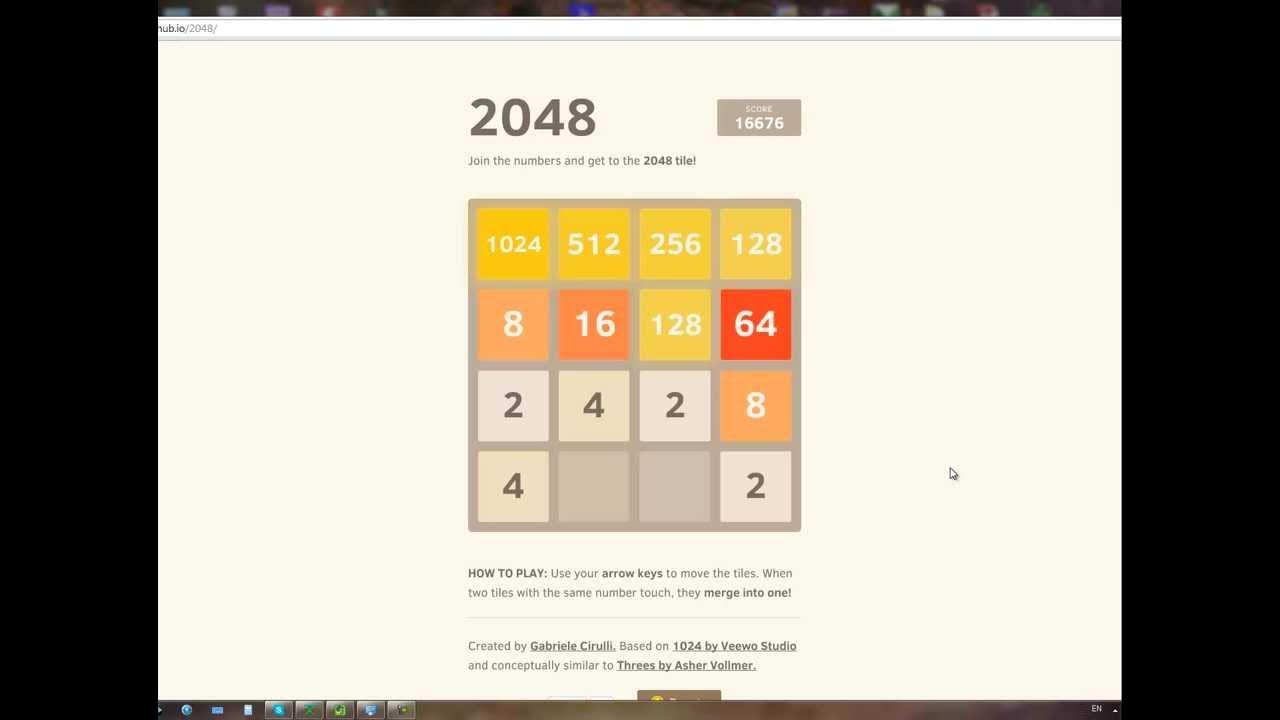 Solving 2048 puzzle game - YouTube