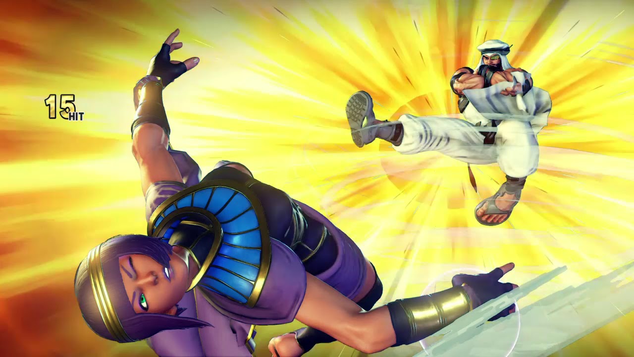 STREET FIGHTER V Rashid vs Menat - YouTube