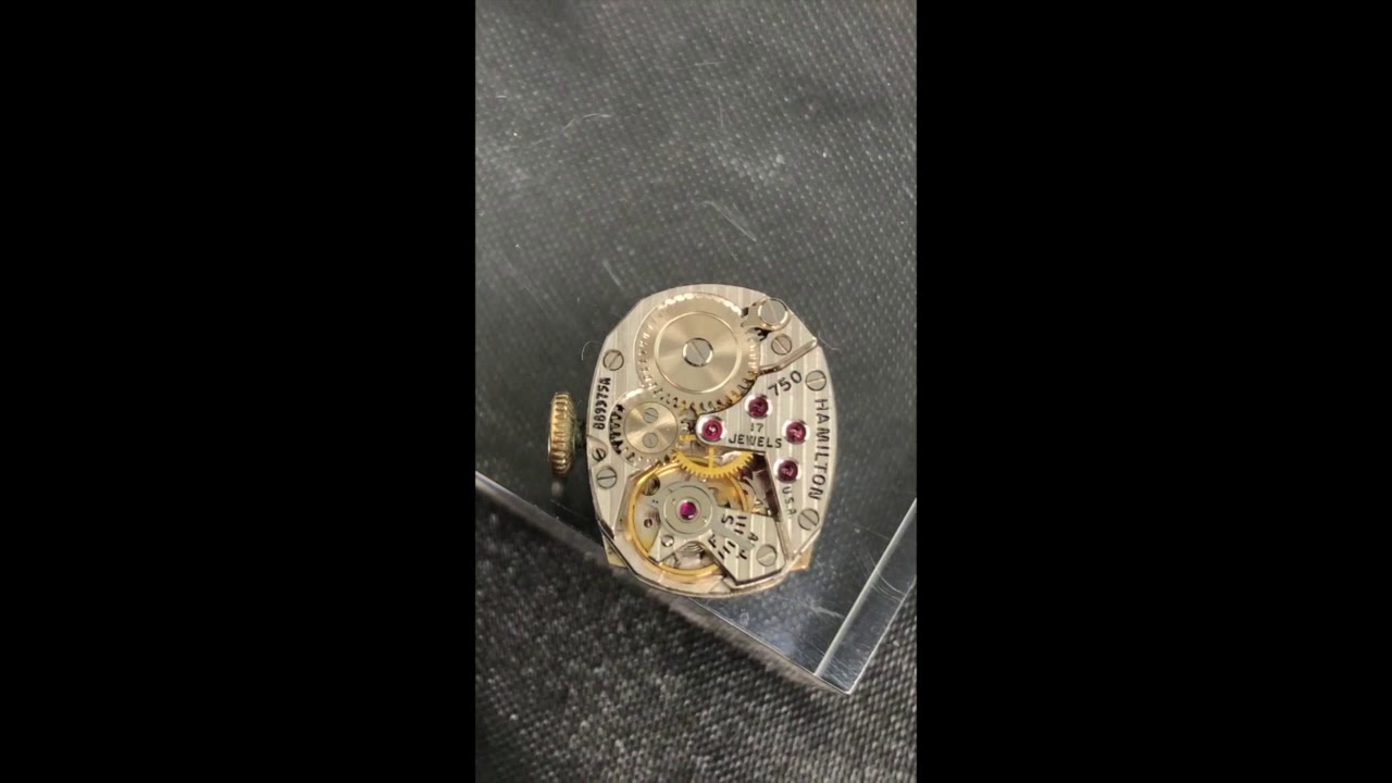 Hamilton 750 17J Watch Movement RUNS - YouTube