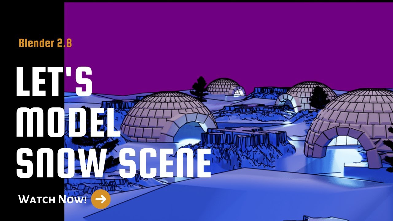 Let's Model Snow Scene in Blender 3.0 - YouTube