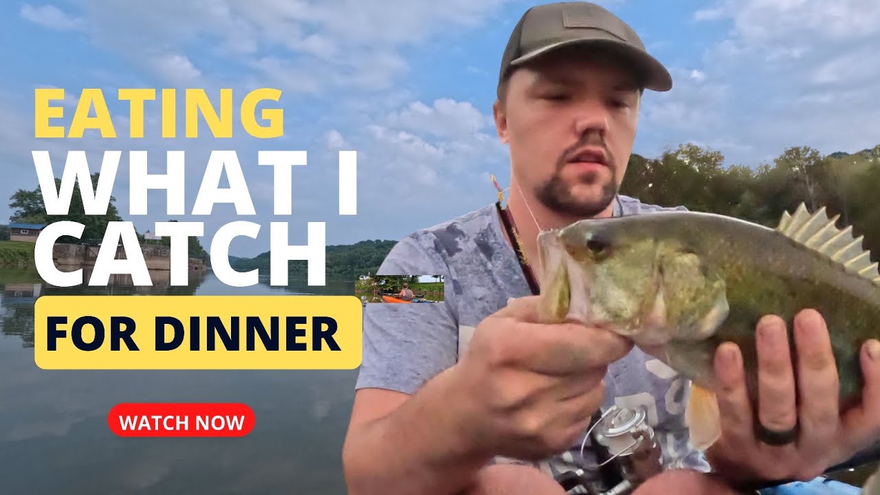Eating What I Catch On The Lake For Dinner (outdoor food challenge ...