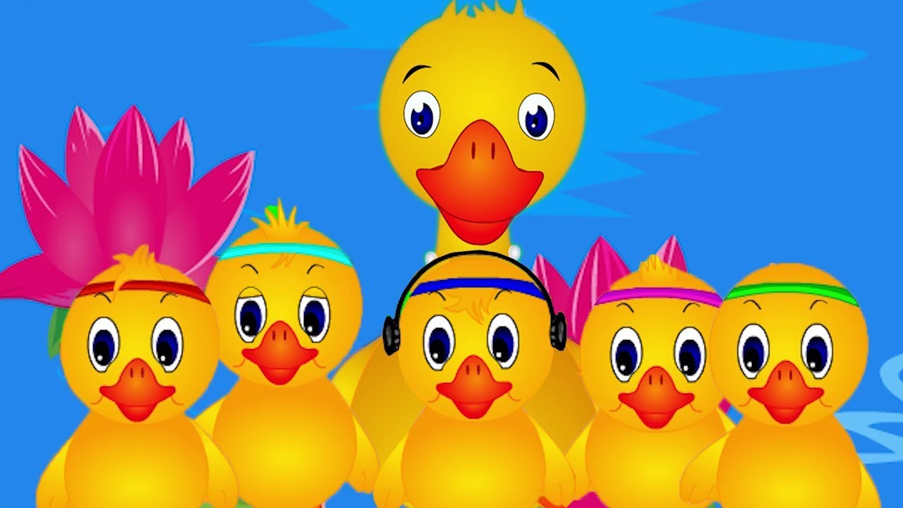 Five Little Ducks Rhymes | Kindergarten Song With Lyrics | Popular Kids ...